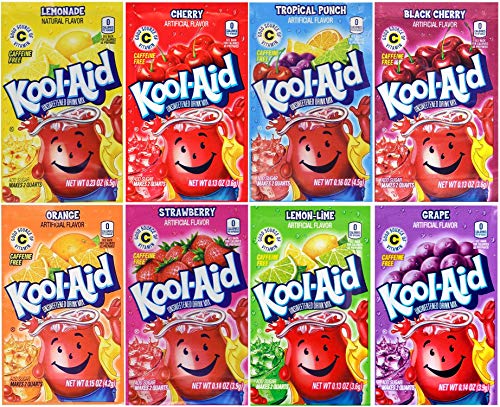Kool Aid Lemonade Unsweetened Soft Drink Mix 0.23 OZ (pack of 48 ...
