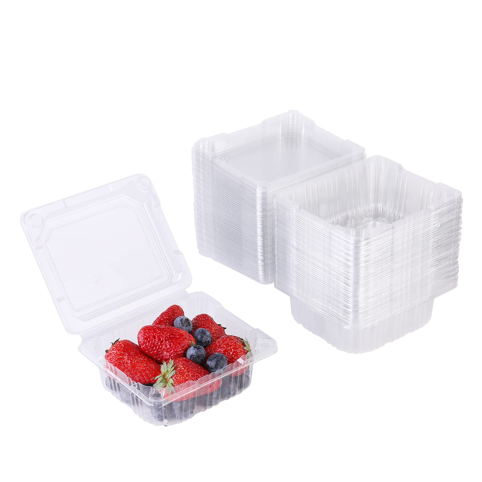 Buy Laojbaba Disposable Transparent Plastic Packaging Box (50 Count ...