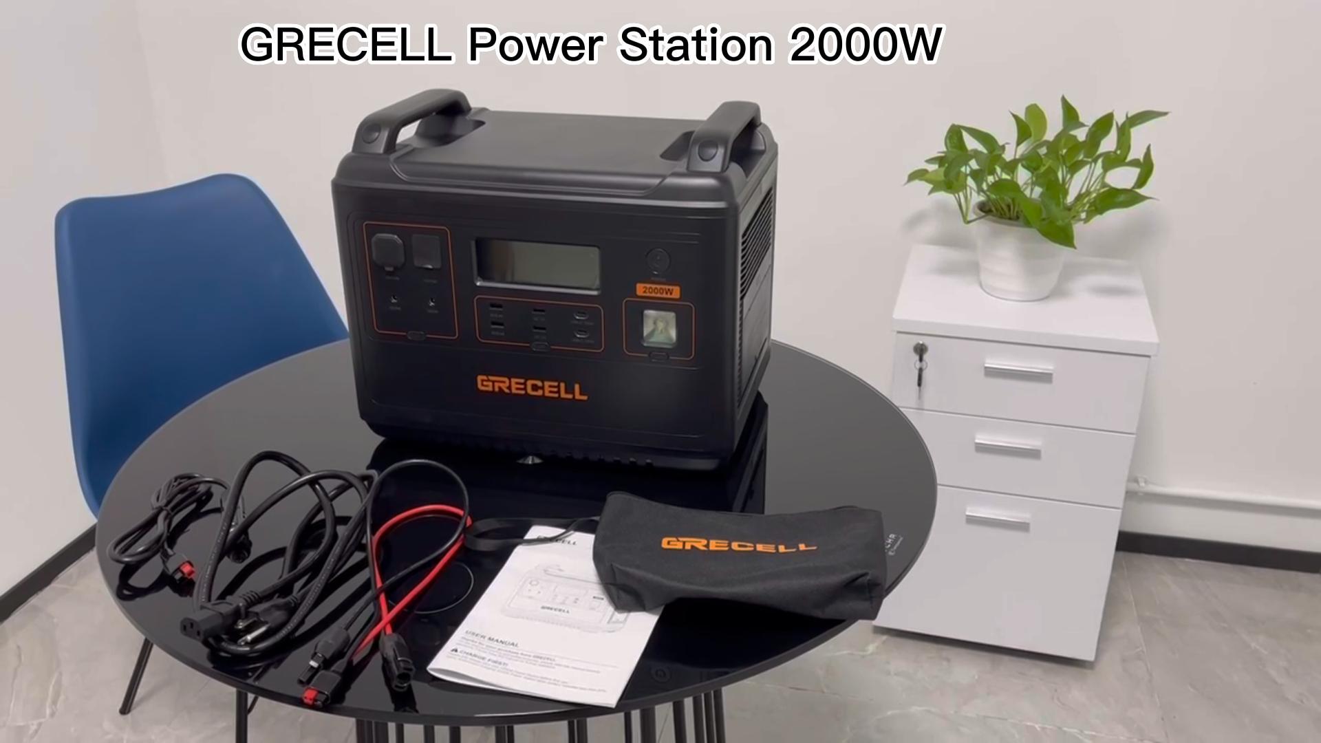 Watch GRECELL 2000W Solar Generator Portable Power Station on Amazon Live