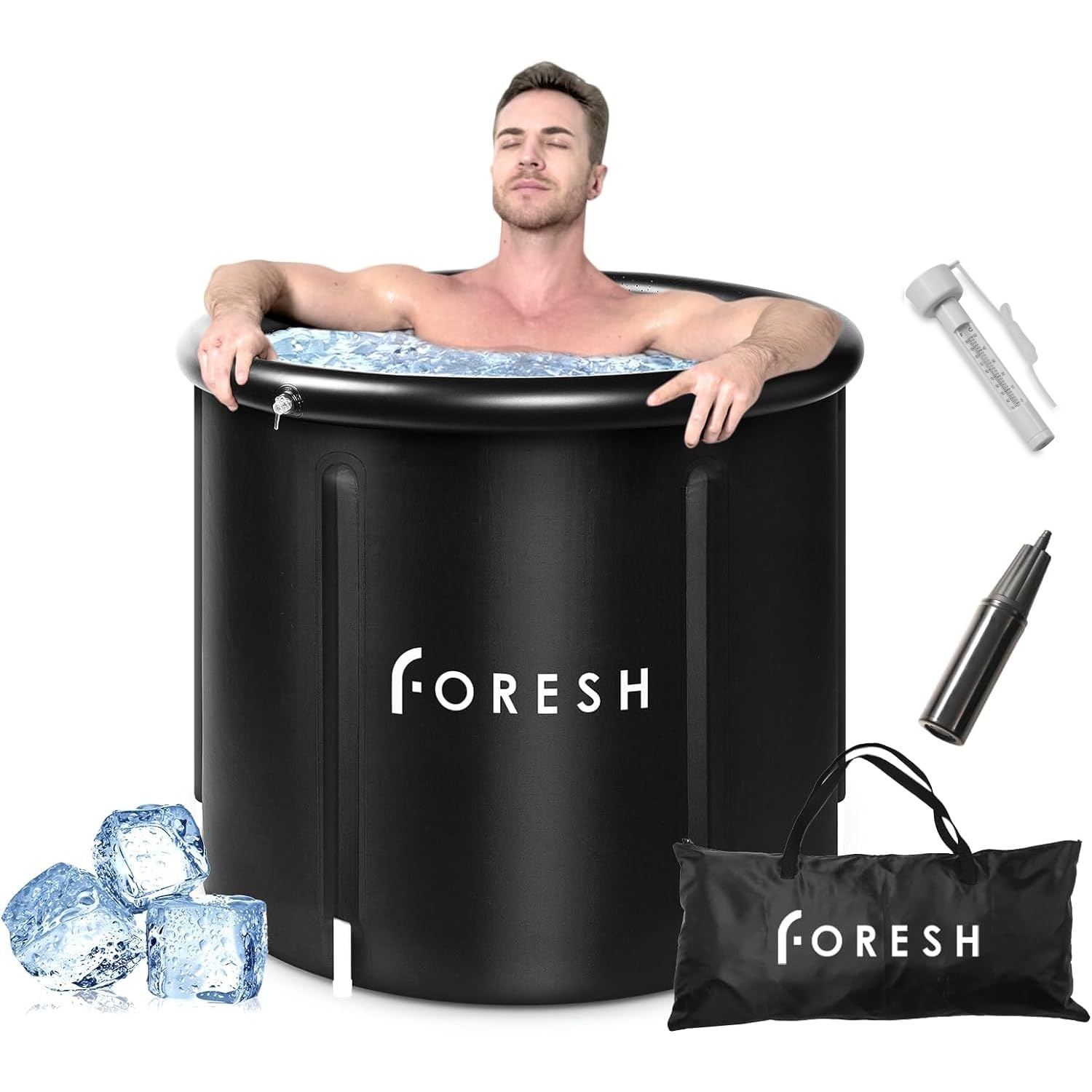 Snapklik.com : Foresh 105gal Ice Bath Cold Plunge Tub