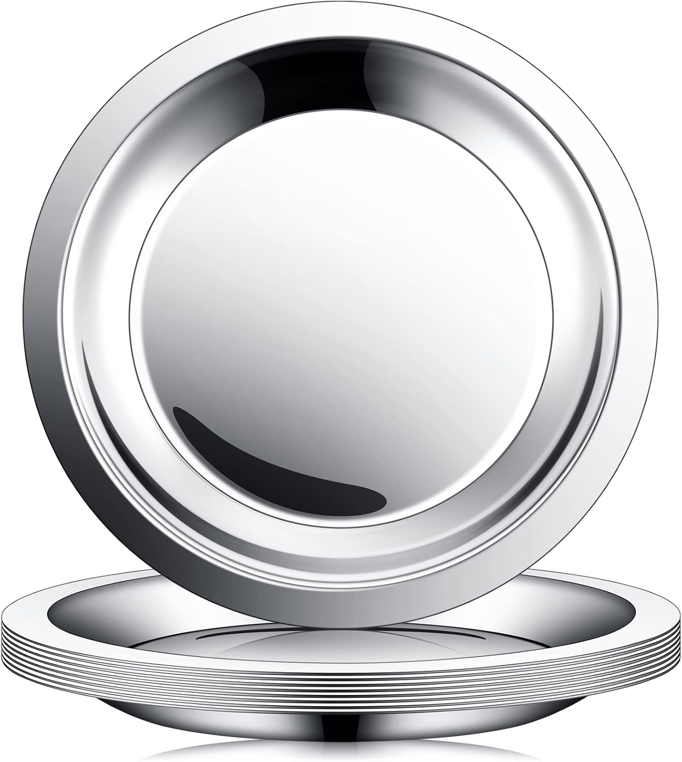 Amazon.com: Set of 8 Wine Bottle Coaster Smooth Stainless Steel ...