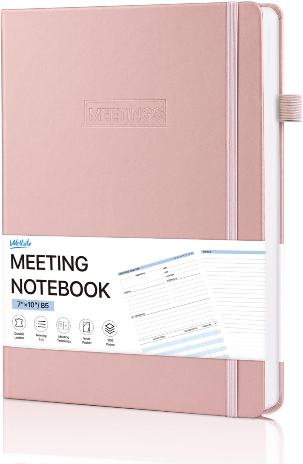 Amazon.com : WEMATE Meeting Notebook for Work, Work Planner Notebook ...