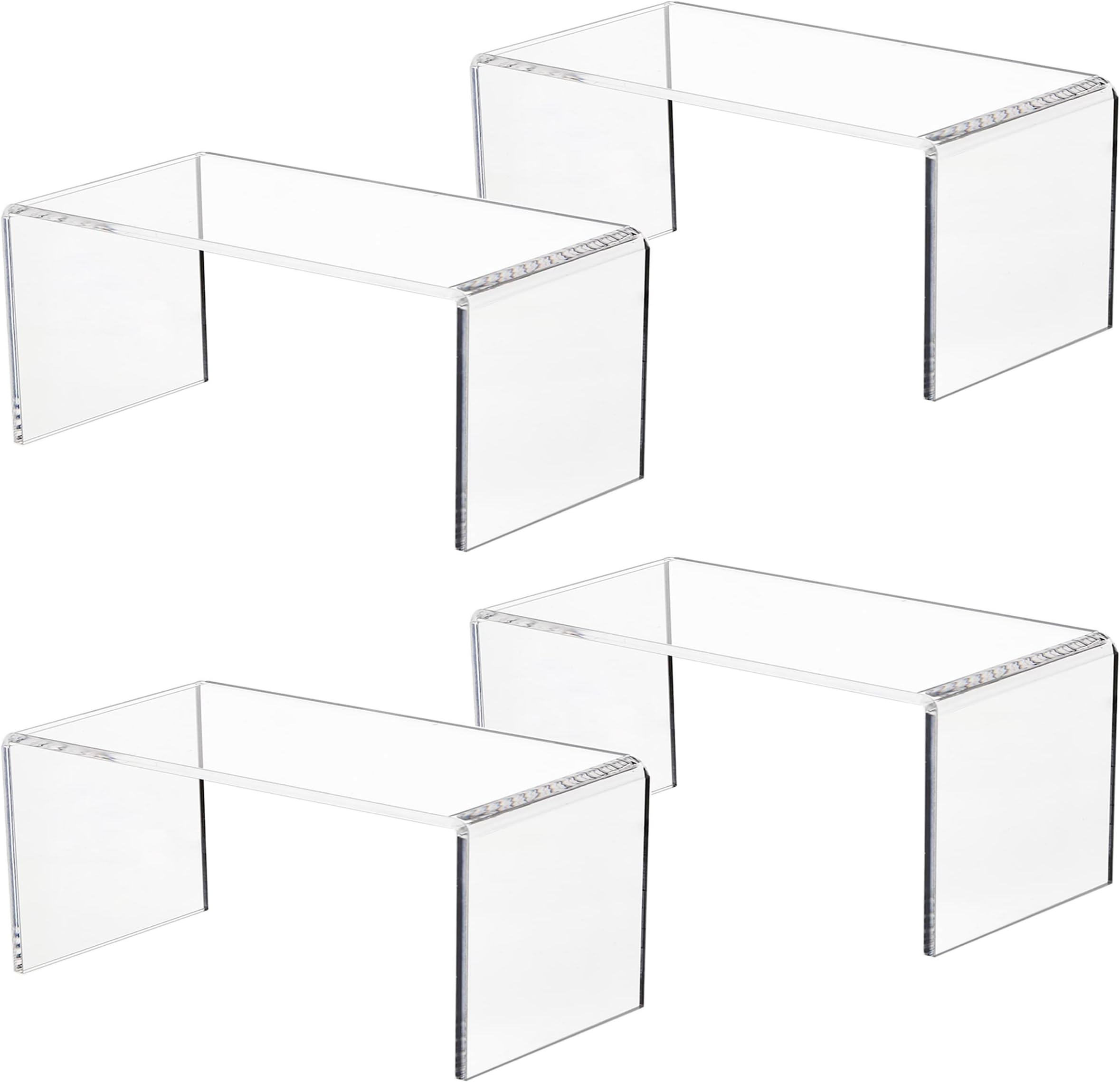 Amazon.com: HTRYBNES 4 Pack Large Acrylic Risers Display Stands, 5mm ...
