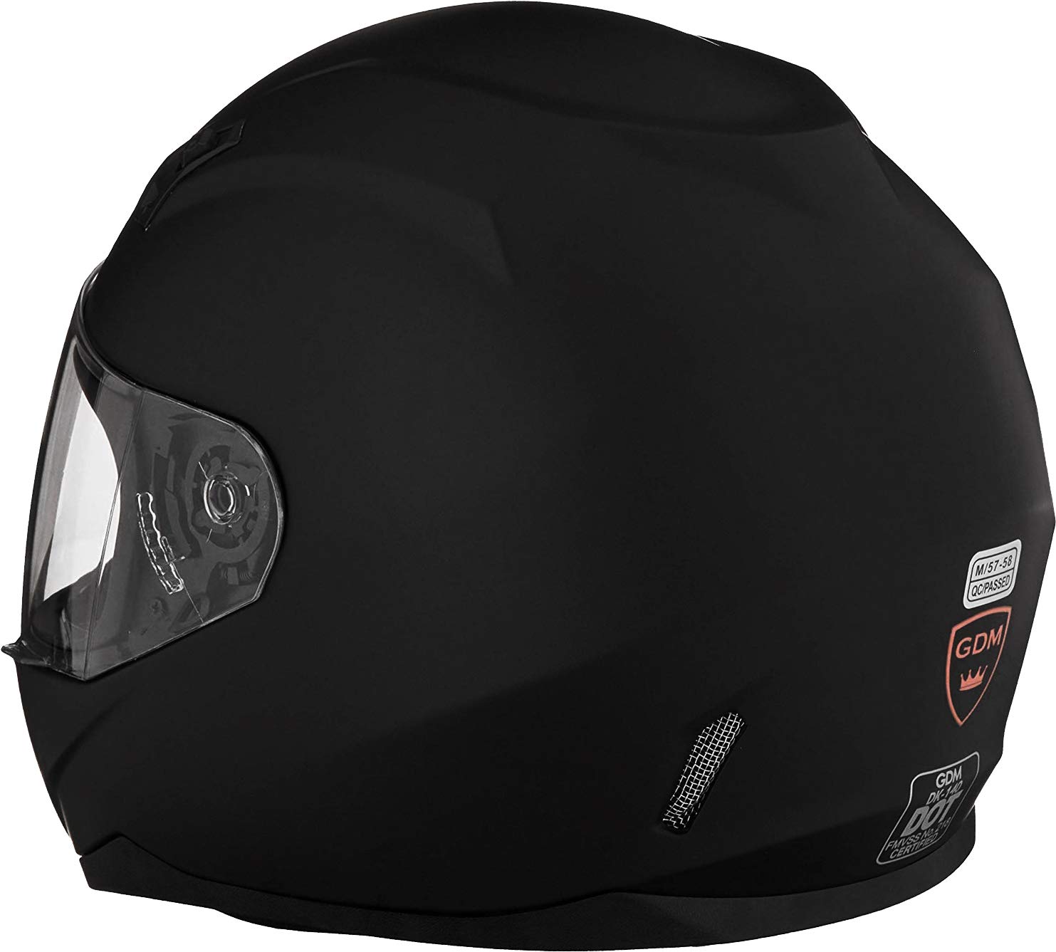 GDM DK-140 Motorcycle Helmet Full Face (Matte Black, Tinted & Clear ...