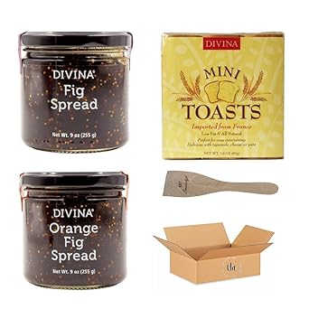 Amazon.com: Divina Fig Spread Orange and Original and Mini Toasts ...