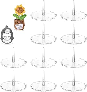 Amazon.com: Yuunheg 20PCS Crochet Doll Stand Sets,Plastic Round Lace ...