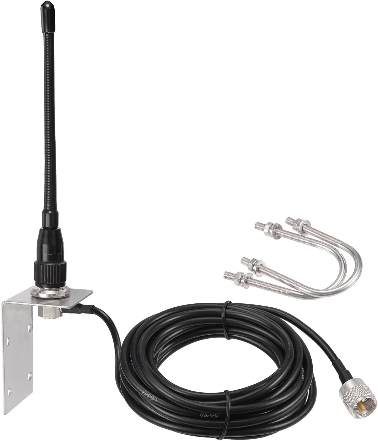 Bingfu Marine VHF Radio External Antenna 156-163MHz PL259 Male L Mount ...