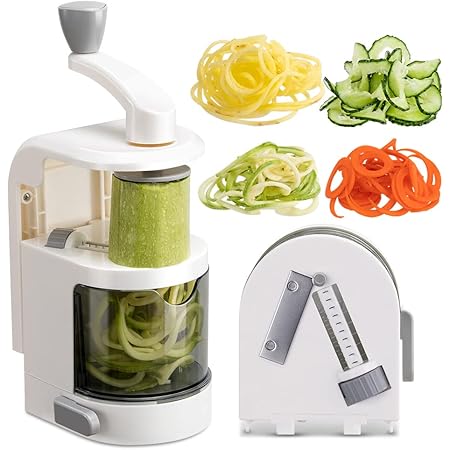 Amazon.com: Veggetti Veggie Slicer, Dual Stainless Steel Blade ...