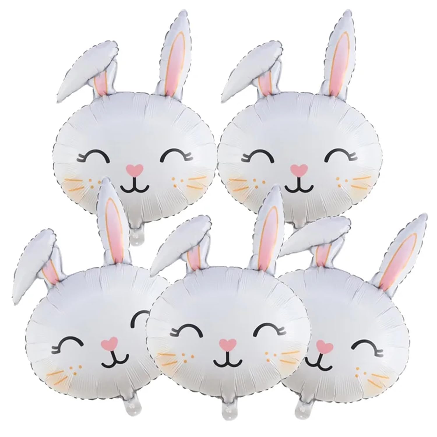 Amazon.com: 5PCS Easter Cute Rabbit Balloons White Bunny Shaped ...