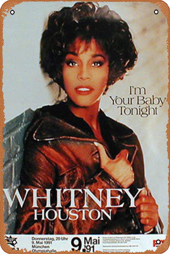 Amazon.com : Houston, Whitney concert poster Poster Retro Metal Tin ...