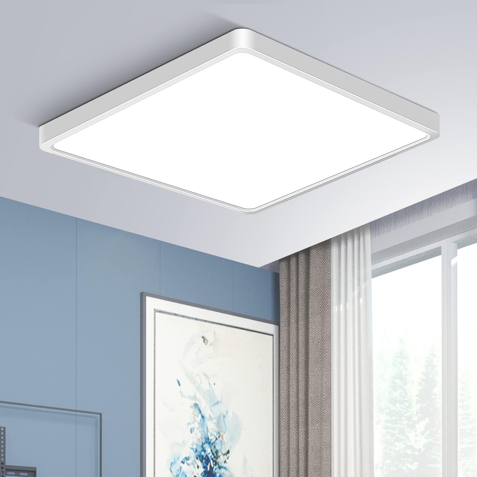 inShareplus LED Flush Mount Ceiling Light Fixture, 9 Inch 18W 5000K ...