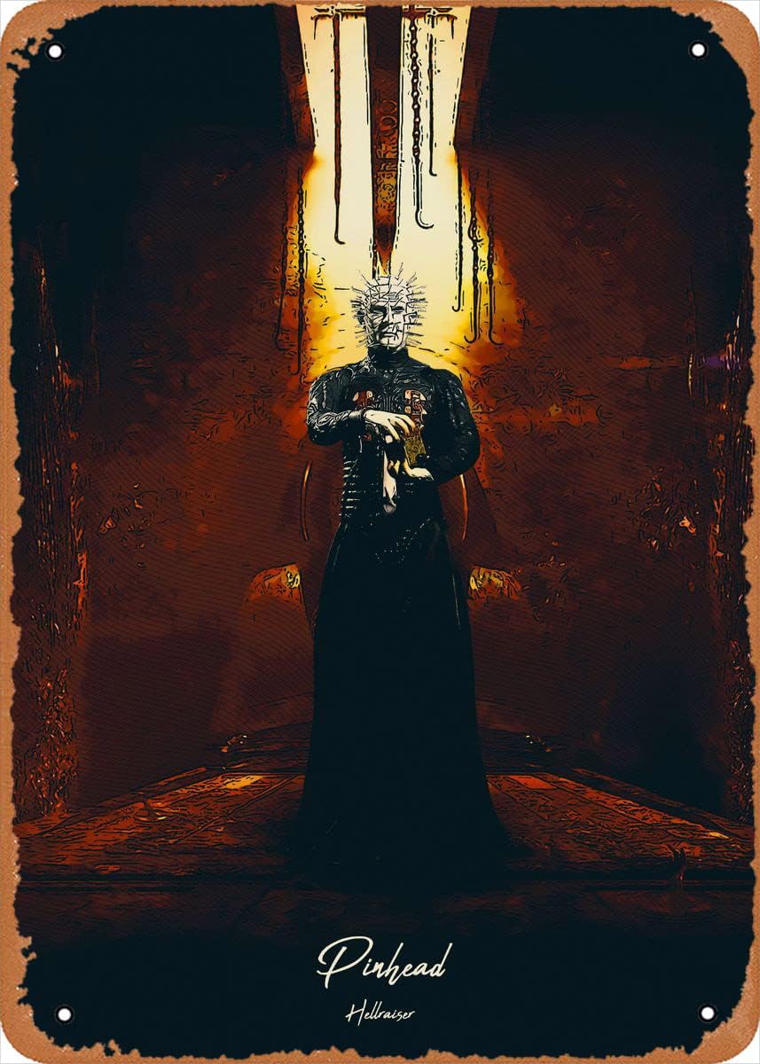 Amazon.com : AirBnk Movie Poster Retro Metal Sign Hellraiser - Pinhead ...