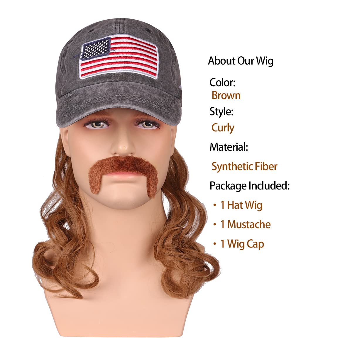 Mullet Wig Hat
