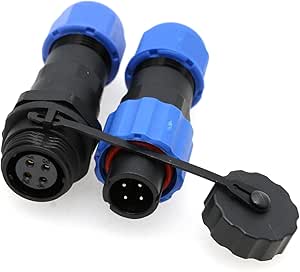 Amazon.com: ZBLZGP SD13 4 Pin Panel Mount Waterproof Connector,Circular Aviation Electrical ...