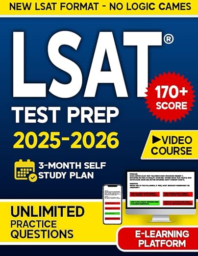 LSAT Prep 2025-2026: The Ultimate 3 Months Self-Study System for the New LSAT to Score 170 ...