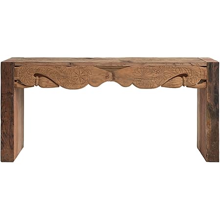 Amazon.com: Creative Co-Op Hand Carved Reclaimed Wood Narrow Entryway ...