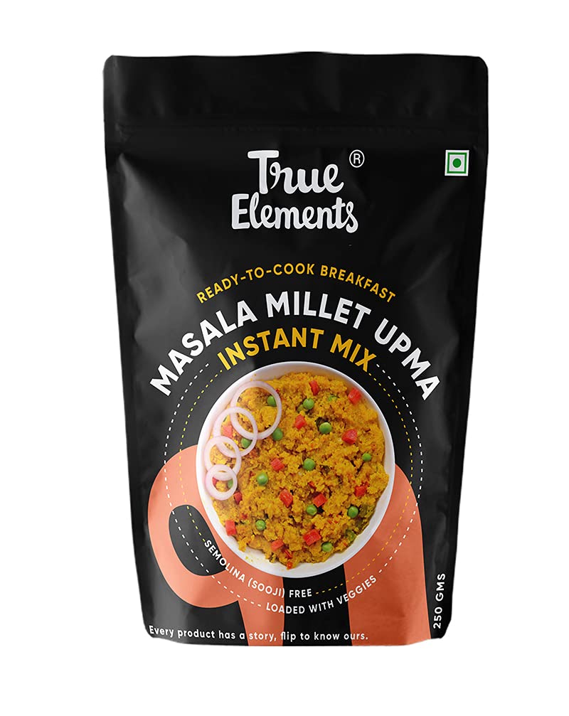 True Elements Masala Millet Upma 250g - with 71% Millets, Ready to Cook ...