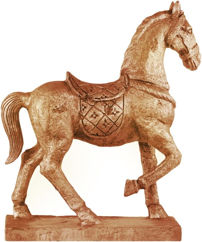 Amazon.com: Urban Trends Fiberstone Horse Statue with One Front Hoof Up ...