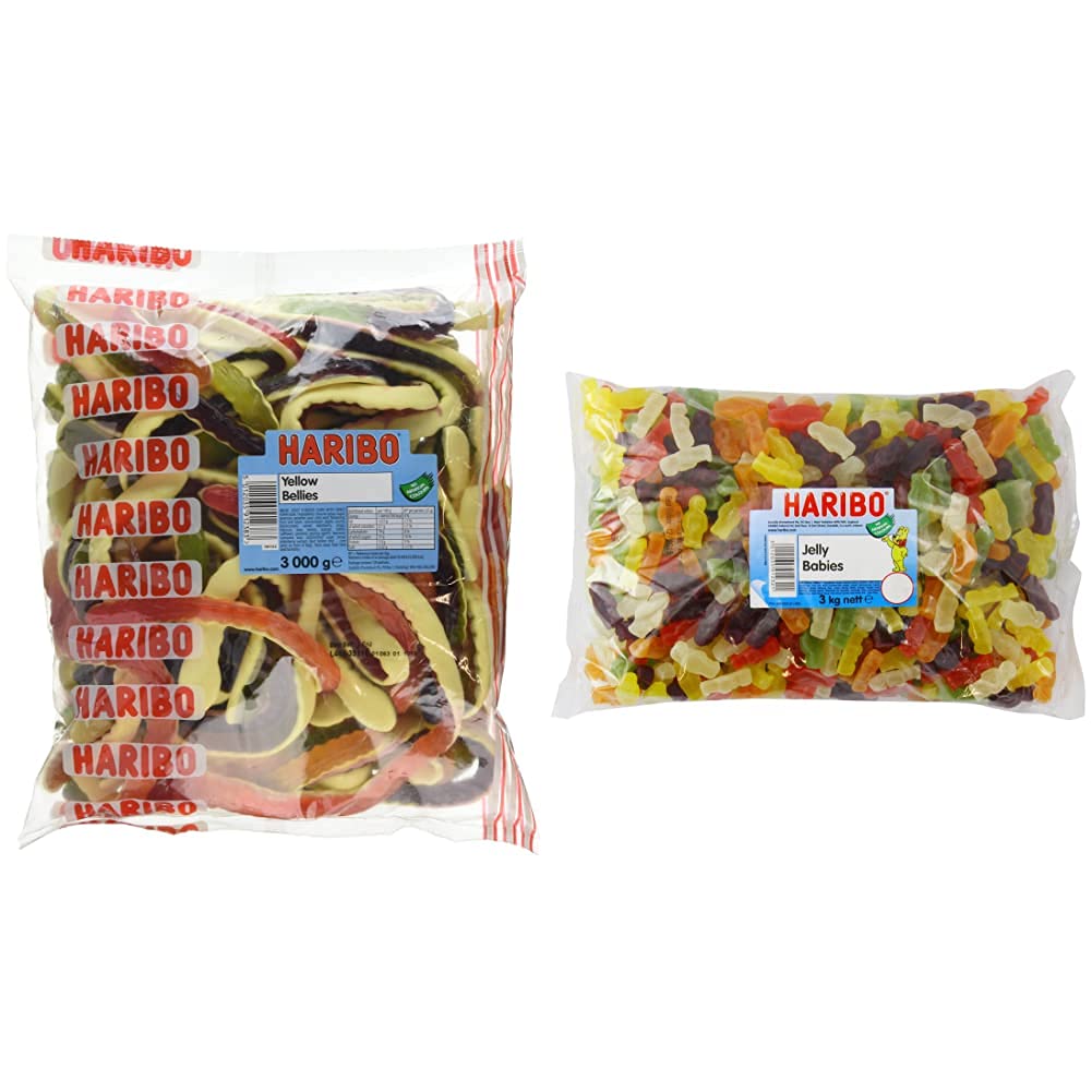 Haribo Yellow Belly Giant Snakes Yellow Bellies Bulk Sweets 3kg ...