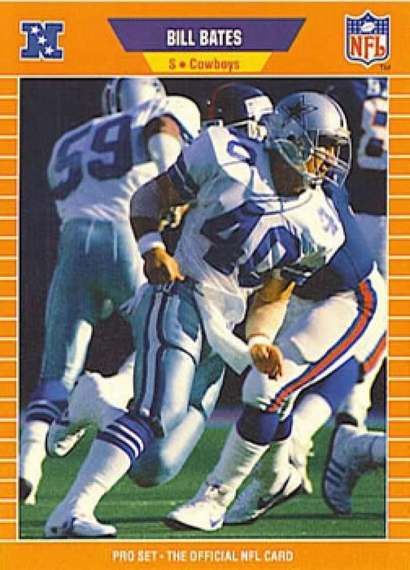 Amazon.com: 1989 Pro Set Football #87 Bill Bates Dallas Cowboys The ...