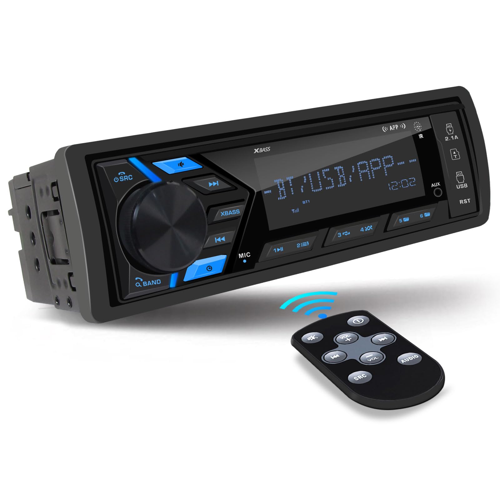 Amazon.com: Single Din Car Radio Receiver - Bluetooth Car Stereo System ...