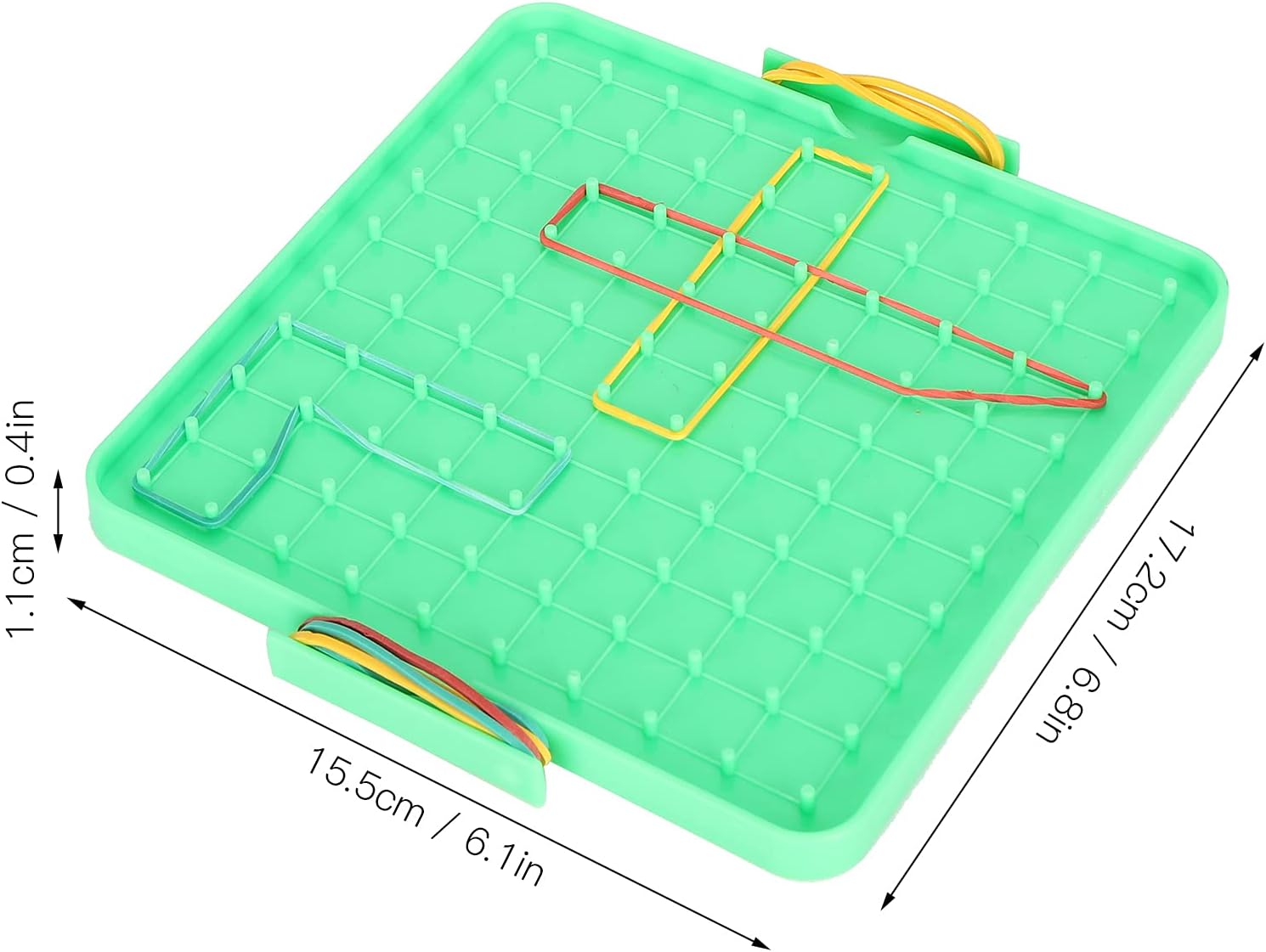 Geoboards, Set of 4 Boards & Rubber Bands Learning Manipulative ...