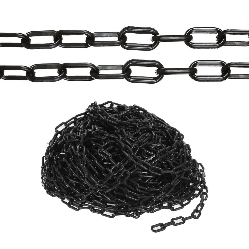 25Meter 6MM Plastic Chain - Black | Plastic Barrier Chain | Durable ...