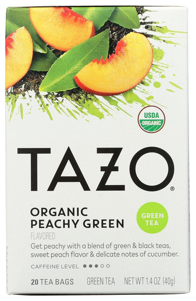 Amazon.com : Tazo Teas, Organic, Green Tea, Peachy Green Flavored, 20 Filterbags, 1.4 oz (40 g ...