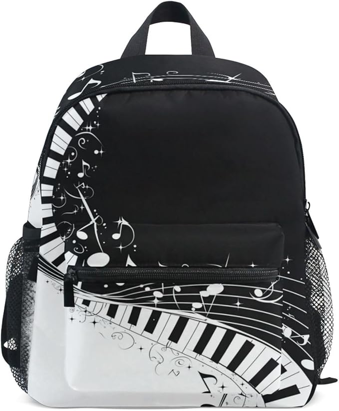 Wzzzsun Black White Music Piano Toddler Kids Backpack Preschool Bag ...
