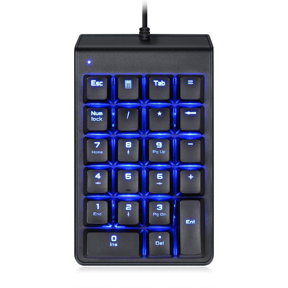 Buy Gaming Keyboard Quiet Ergonomic Mechanical Numeric Keypad Wired 22 ...