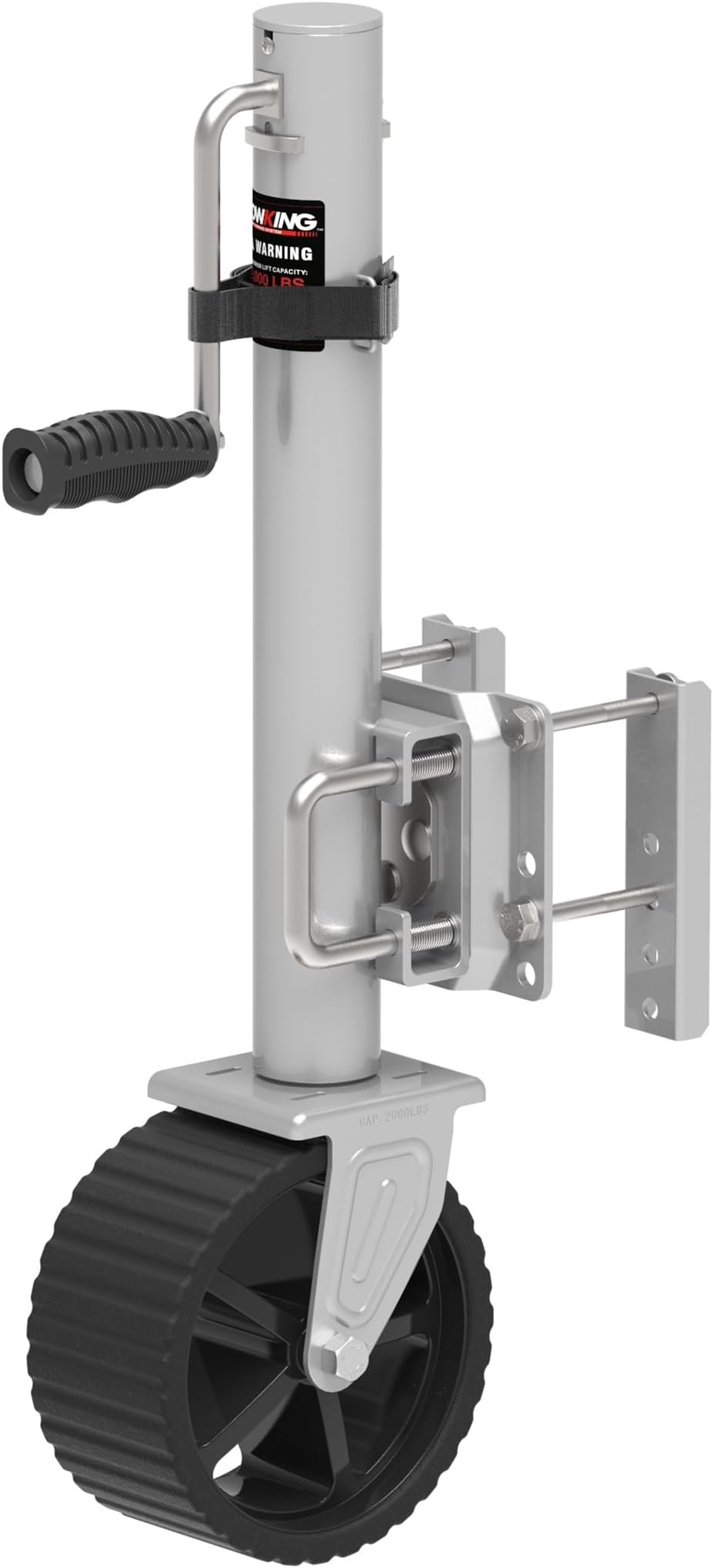 TOWKING 8-inch Wheel Trailer Jack, 13" Vertical Movement, 2000 lbs, for ...