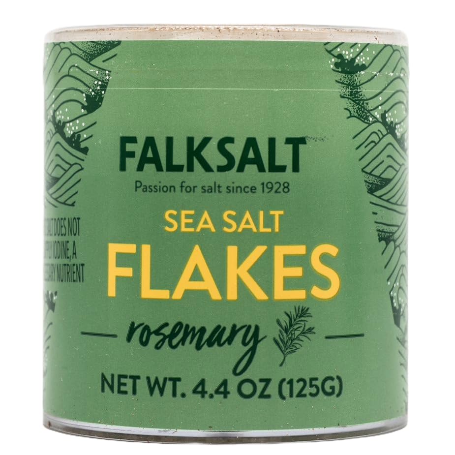 Buy FALKSALT | Rosemary Sea Salt Flakes 4.4oz. | Gourmet Finishing Salt ...