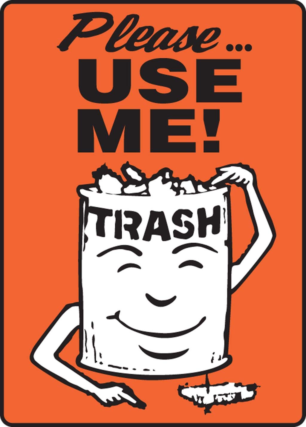 ACCUFORM Safety Sign: Please USE ME! 10" X 7" (MHSK583VS): Amazon.com ...