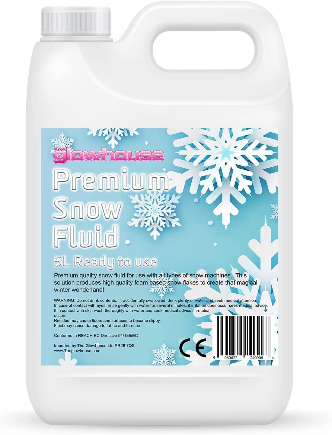 The Glowhouse Snow Fluid Premium Snow Fluid 5L Artificial Snow Fake ...