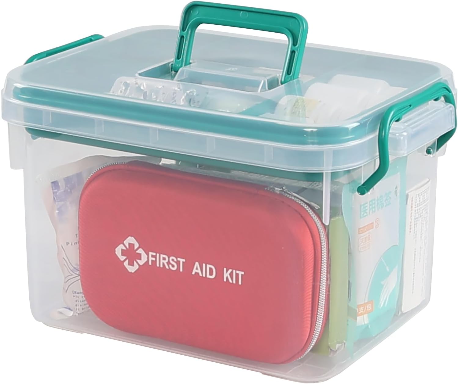 Tyminin Medical Box Organizer, First Aid Empty Medicine Storage Box ...