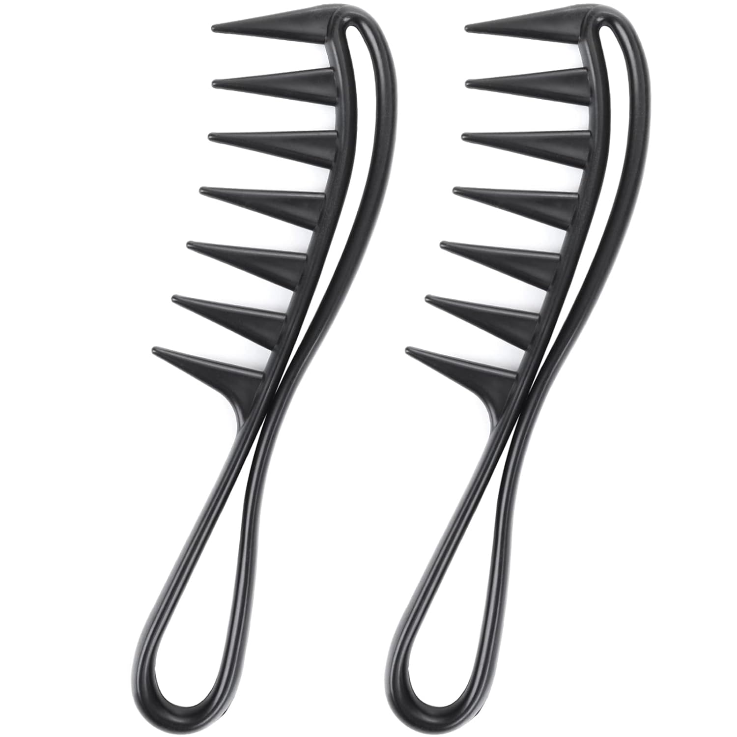 Amazon.com : WLLHYF 2 Piece Wide Tooth Comb Curling Shark Combs Hair ...