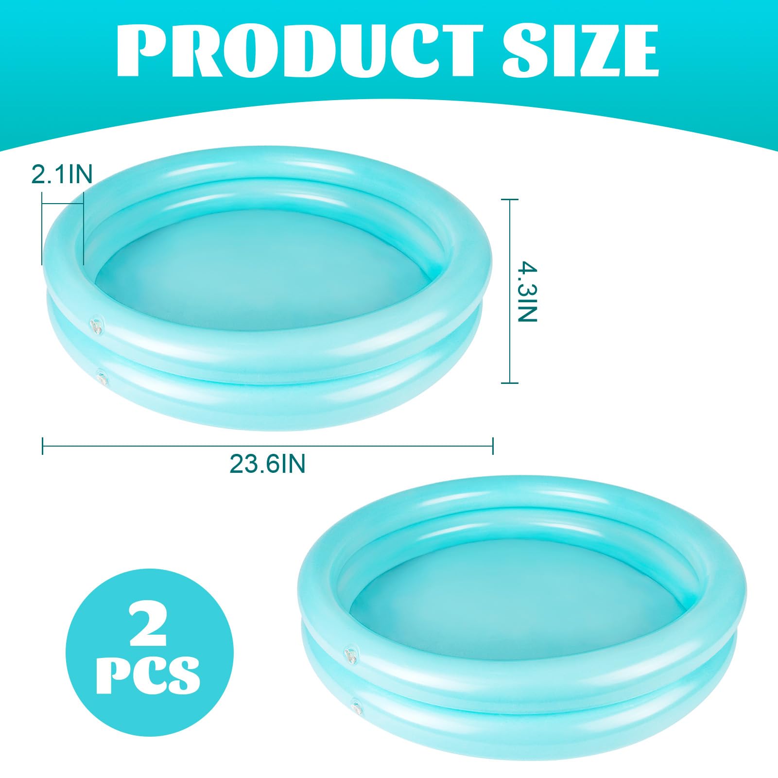 Snapklik.com : 2 Pack Inflatable Pool Foot Bath B, Swimming Pool Clean ...