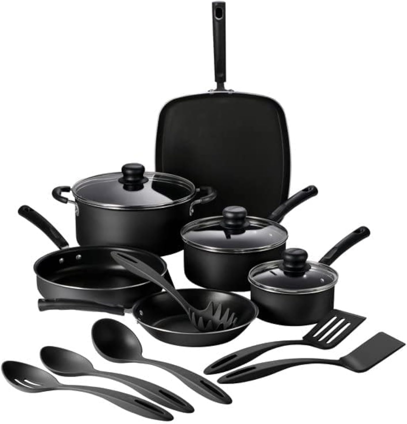 Amazon.com: Tramontina Aluminum Non Stick 11-Piece Nesting Pots and ...