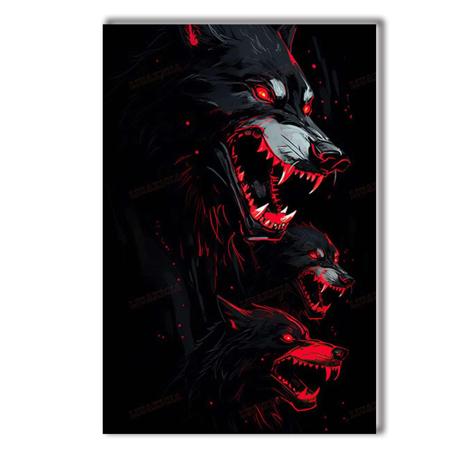 Animal Wolves Scary Wolf Wolves Angry Face Scary Horror Teeth Blue