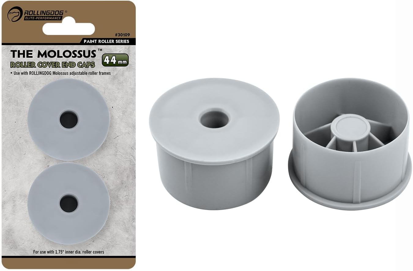 ROLLINGDOG Exclusive Roller End Caps Refill- 1.75"/ 44mm Larger Core ...