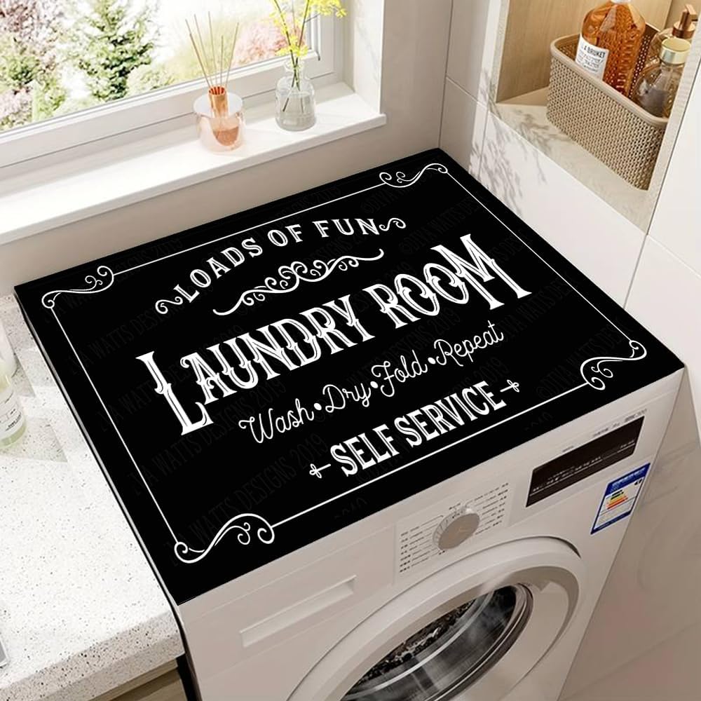 Washer and Dryer Covers for the Top,Non-slip Dryer Top Protector Mat,23 ...