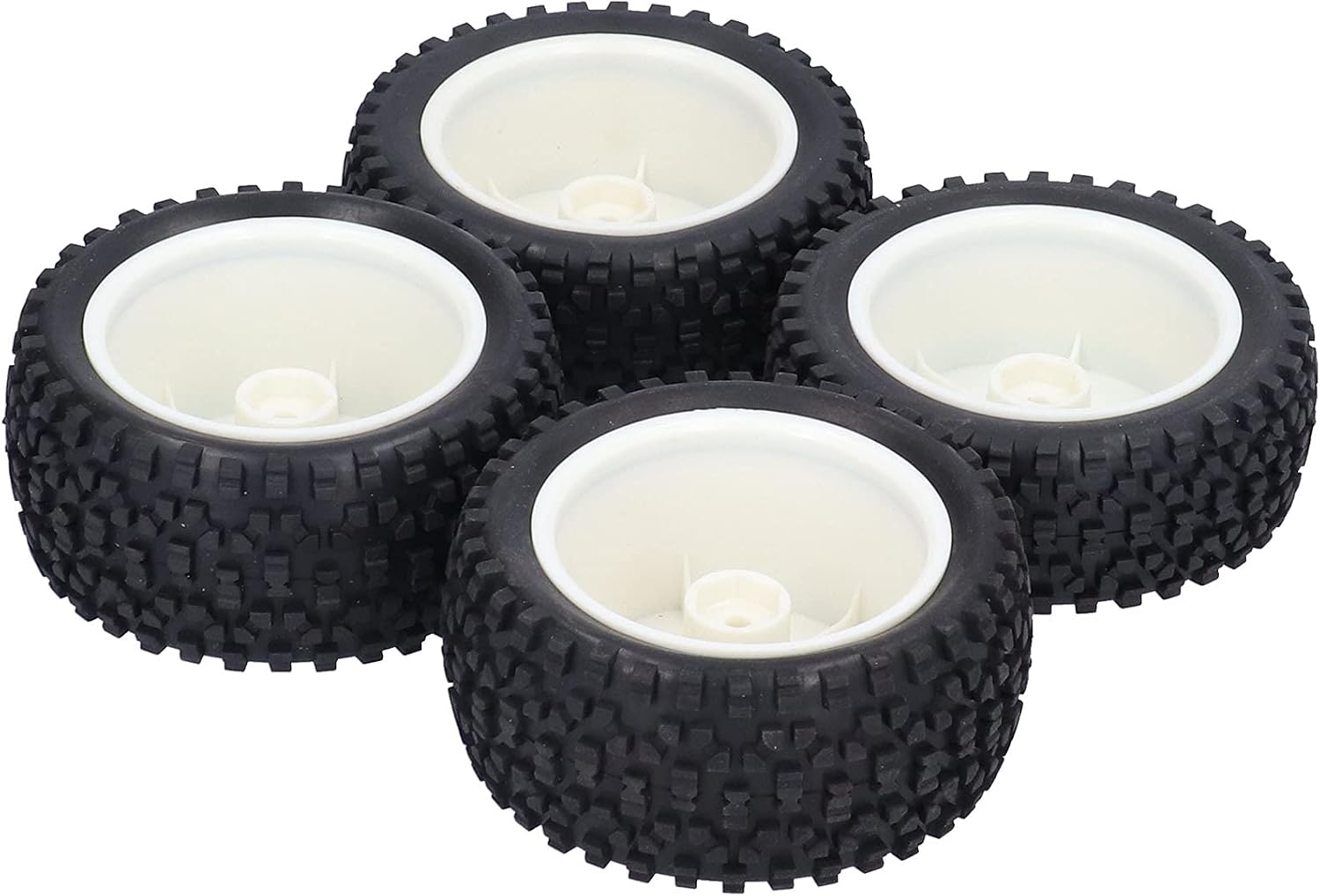 Amazon.co.jp: 1/10 RC Car Rubber Tires Plastic Wheel Hub Tire Diameter ...