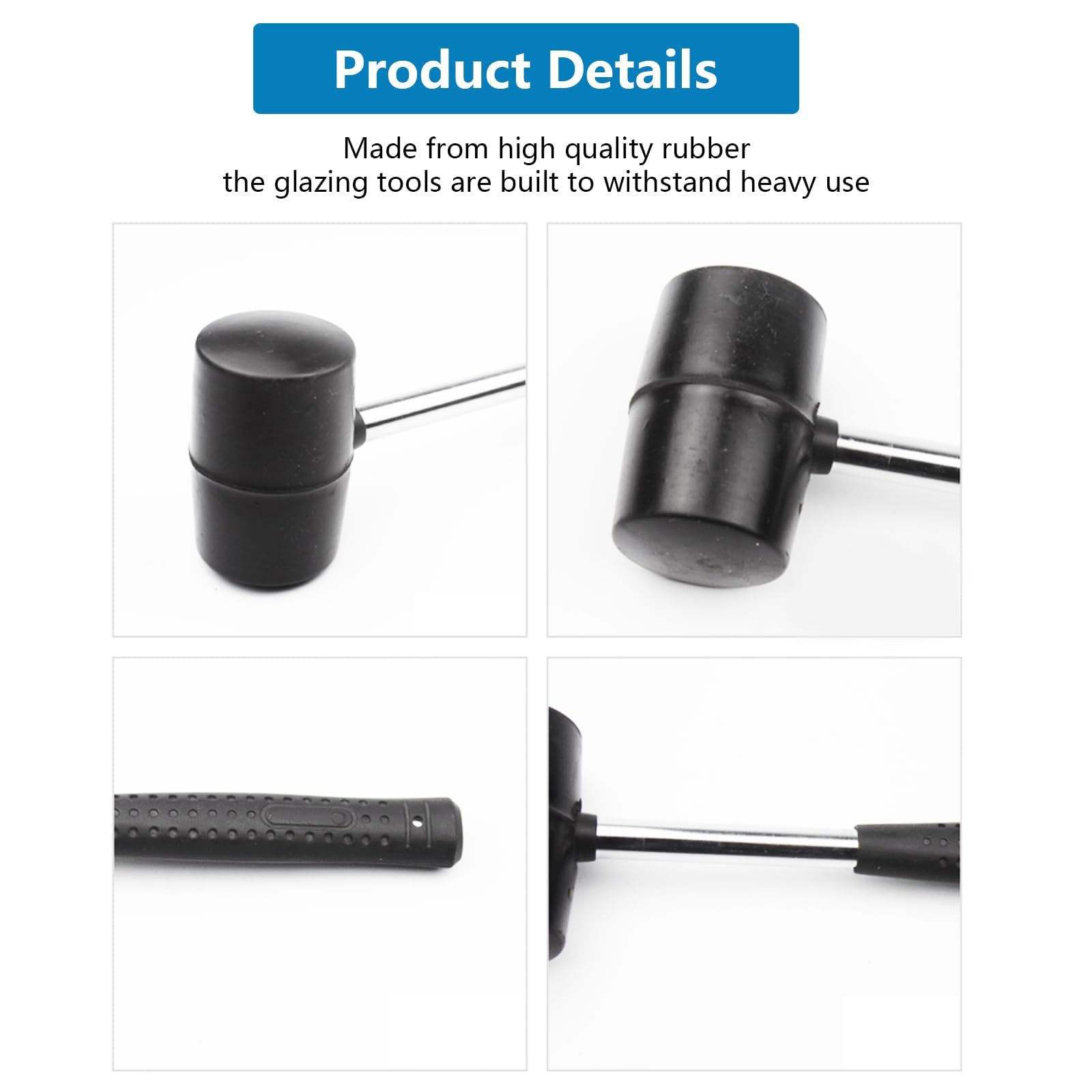 VZU 3PCS Window Glazing Tool Kit, Multi-Functions Glazing Tools Bundle ...