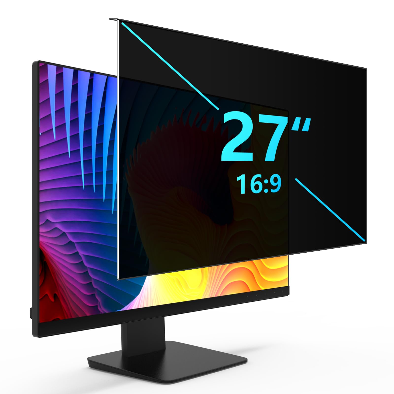 JEHOO 27 Inch Computer Privacy Screen Filter for Computer Monitor 16:9 ...