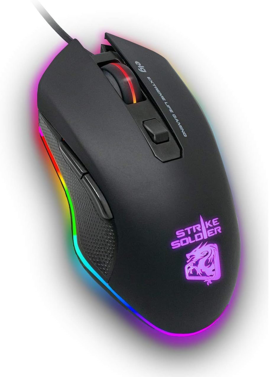 Mouse Gamer Strike Soldier com Iluminação LED Ideal para FPS/MOBA/MMO ...