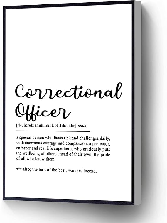 Amazon.com: RCVTVPV Correctional Officer Quote Canvas Wall Art ...