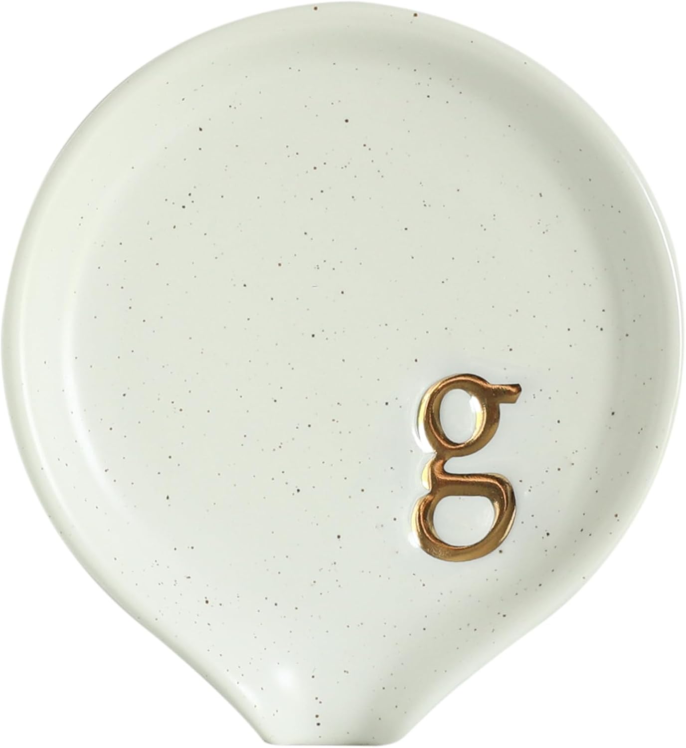 Amazon.com: COLLECTIVE HOME - Ceramic Coffee Spoon Rest, Monogram ...
