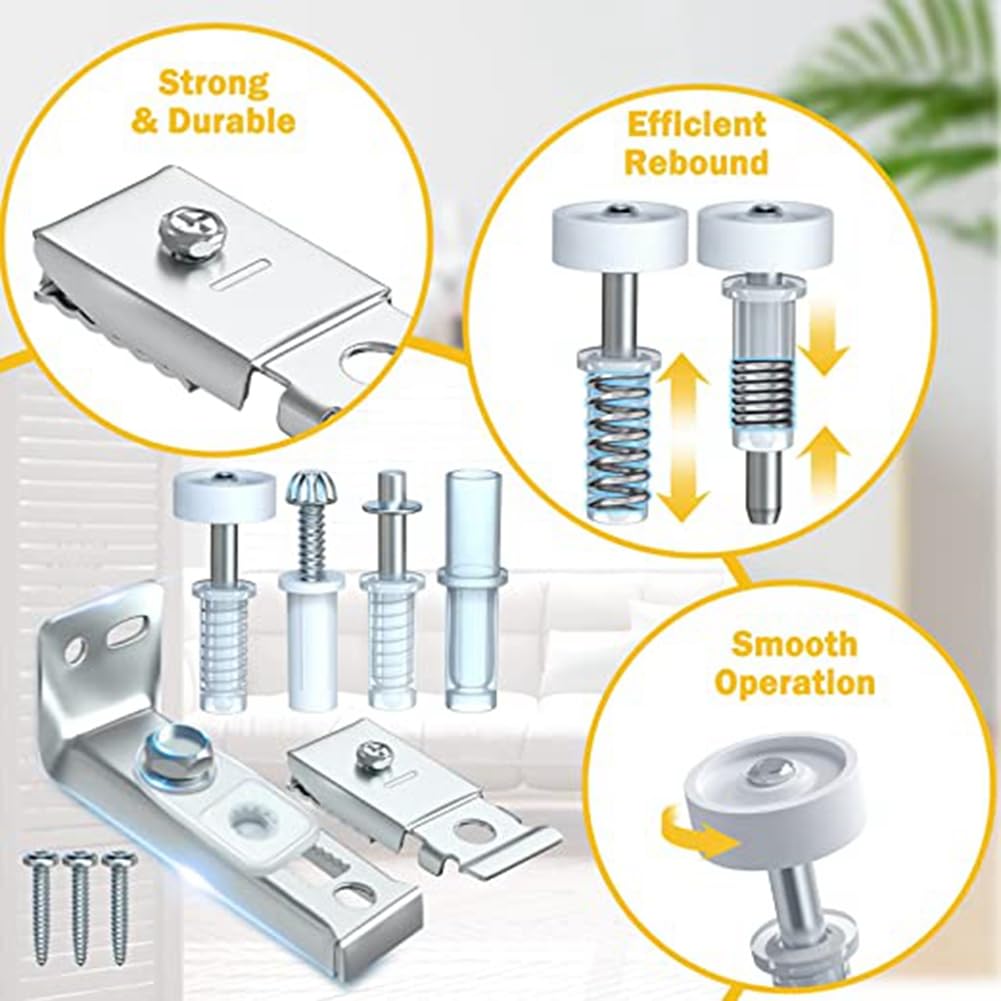 Xnuiasqe 2 Pack Double Folding Door Metal Top Pivot Hardware Package ...