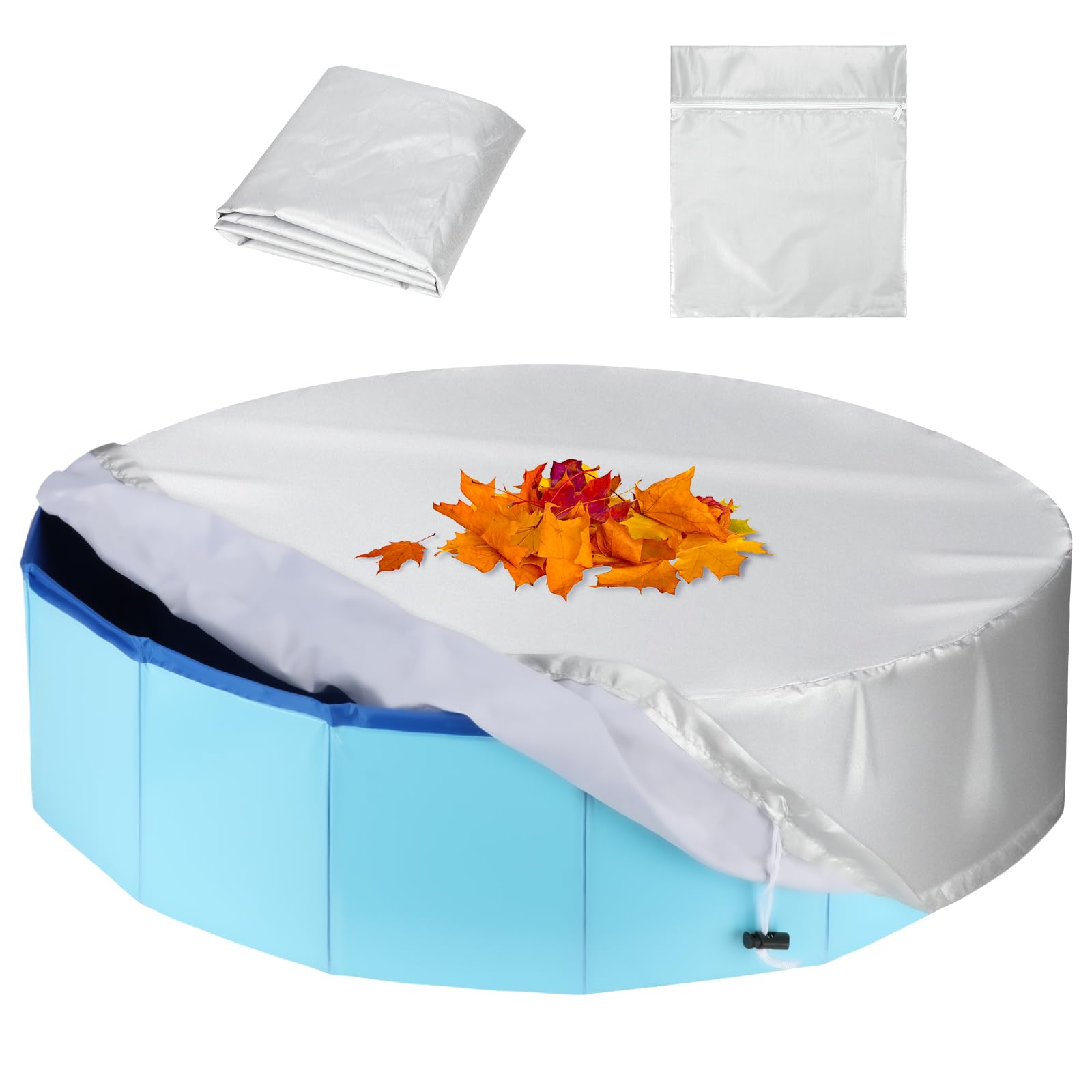 Snapklik.com : YUEPET 48 Inch Round Dog Pool Cover Portable Kiddie Pool ...