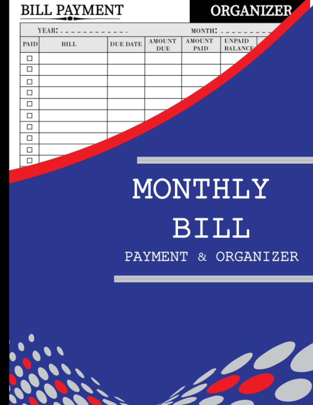 Amazon.com: Monthly Bill Payment Organizer: Monthly Bill Planner and ...
